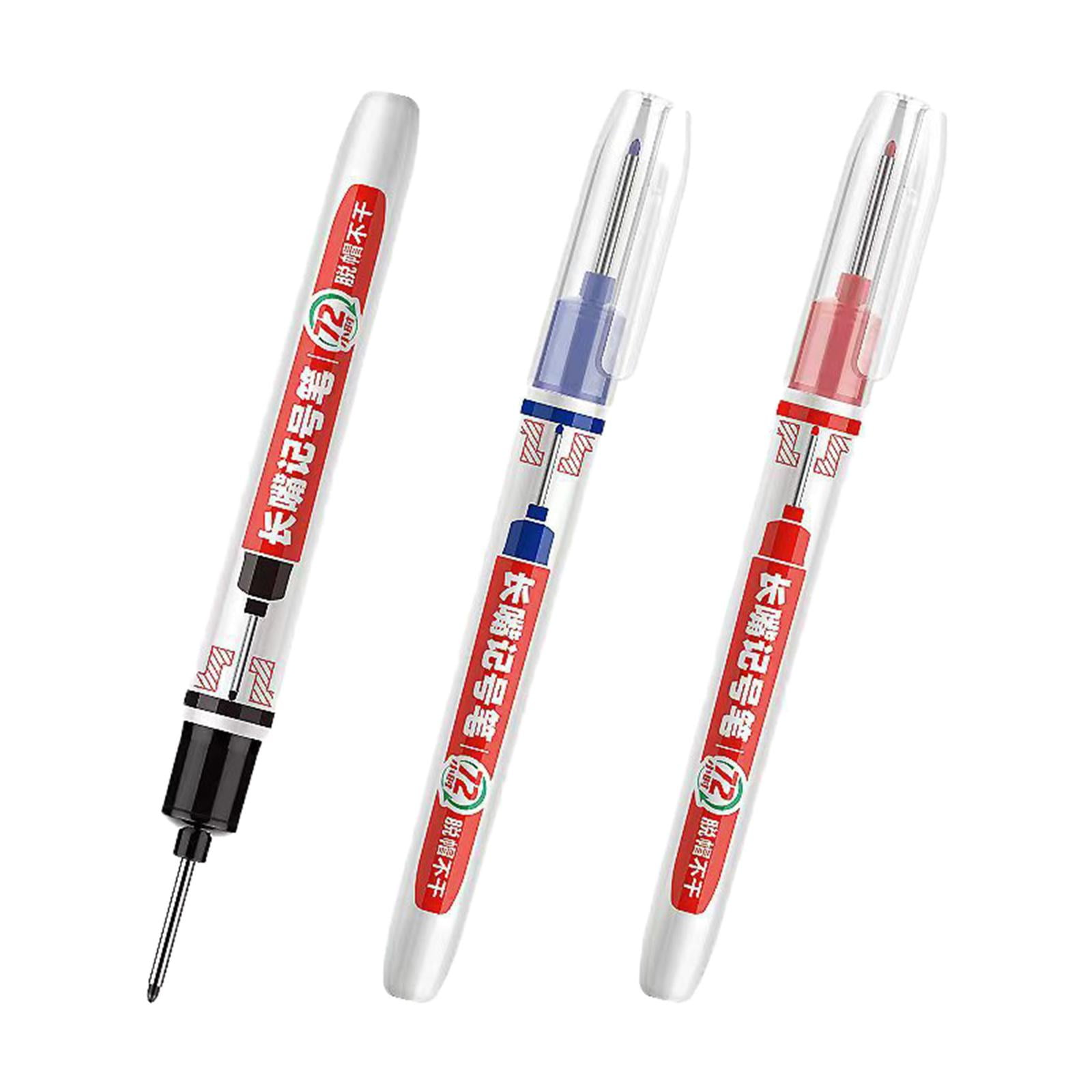 3Pcs 3 Colors Long Reach Markers Deep Hole Waterproof Pen glass Tool ...