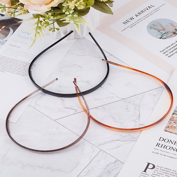 3Pcs 3 Colors Resin Hair Bands Hair Holder Accessories Mixed Color No ...