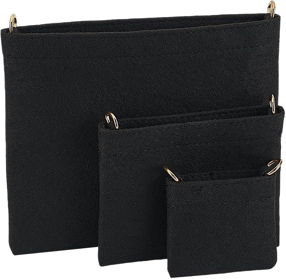 3Pcs 3 Sizes Felt Purse Insert Organizer Envolope Bag Felt Organizer ...