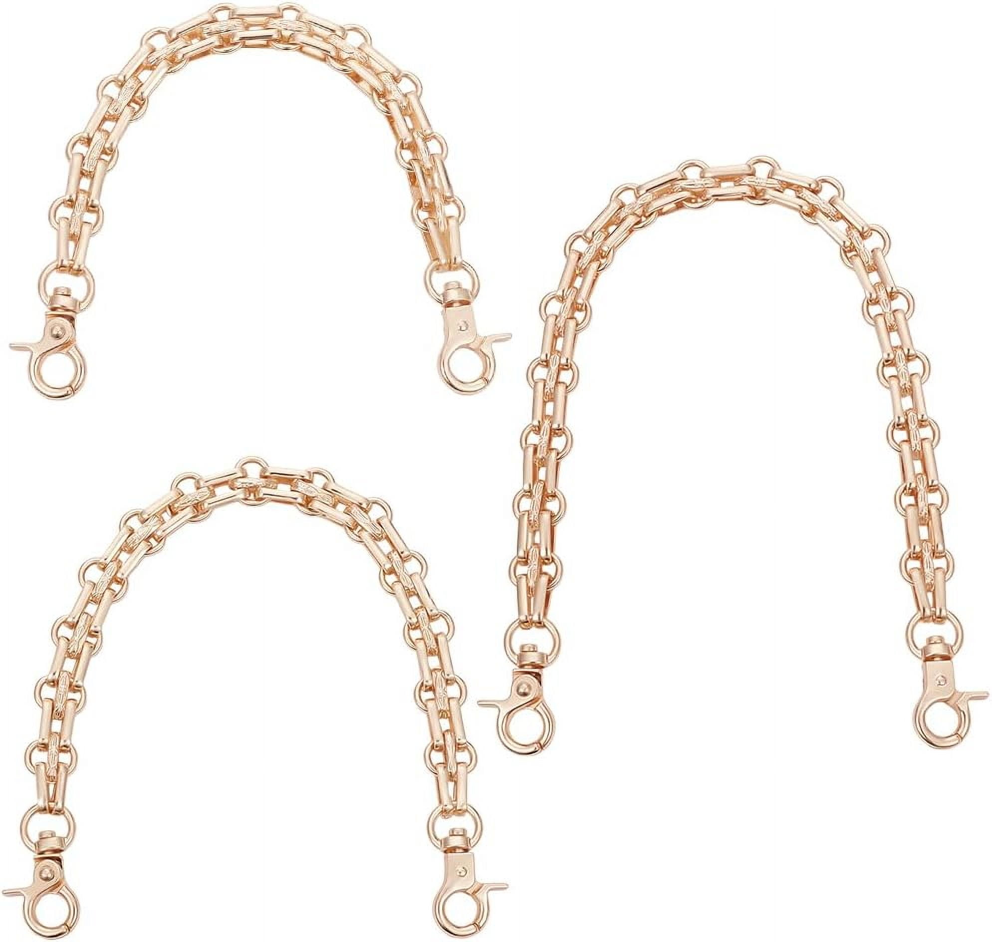 3Pcs 3 Sizes Purse Extender Chain Golden Bag Strap Extender Chain ...