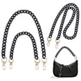 3Pcs 3 Style Acrylic Curb Chains Bag Straps with Alloy Spring Gate Ring ...