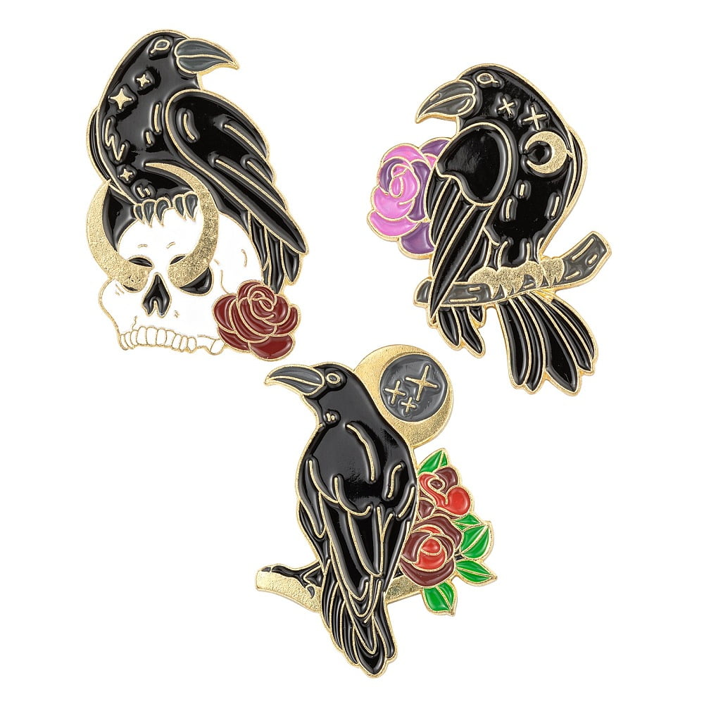 3Pcs 3 Style Creative Zinc Alloy Brooches Enamel Pin with Iron ...