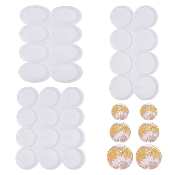 3Pcs 3 Style DIY Pendant Silicone Molds Resin Casting Molds for ...