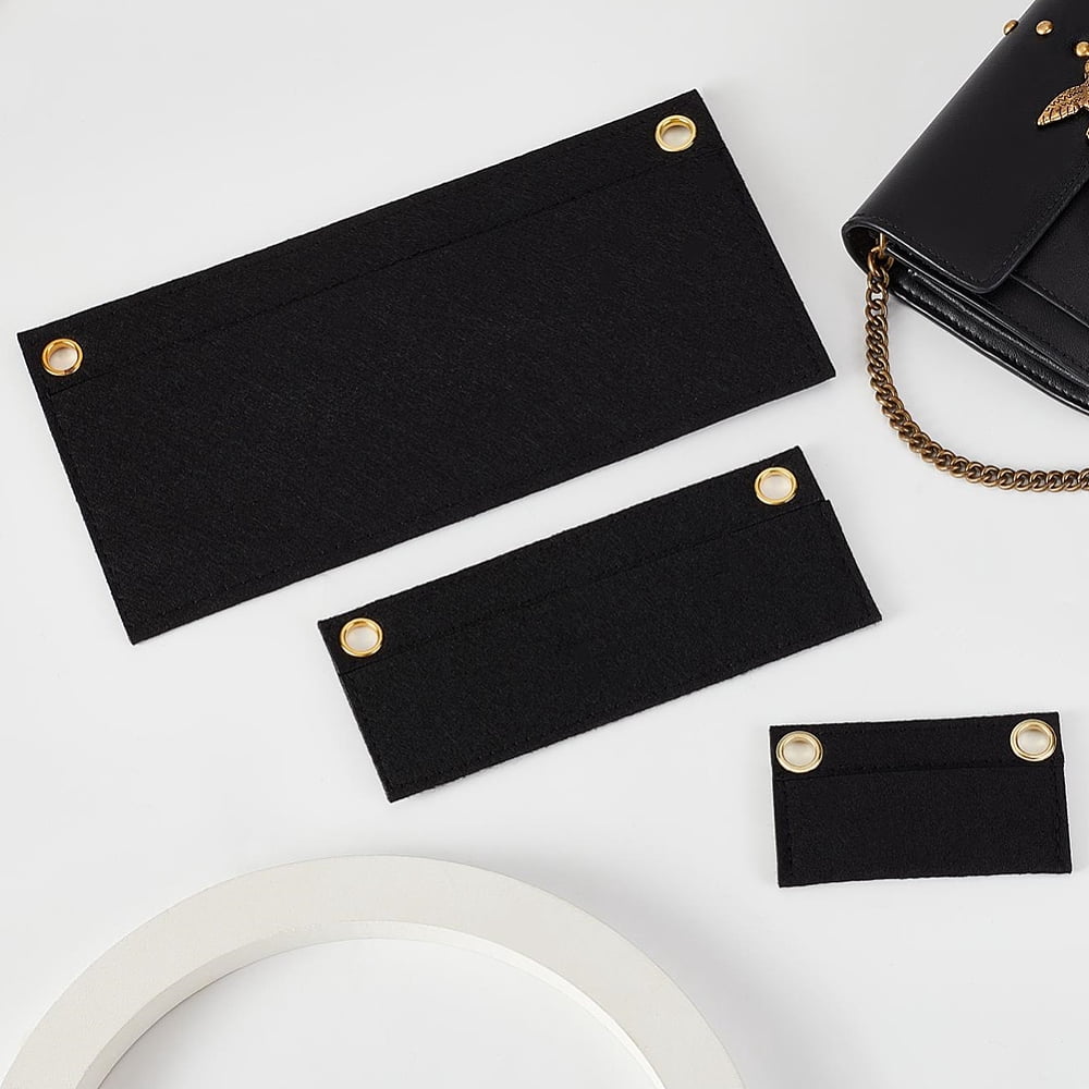 3Pcs 3 Style Wool Felt Purse Organizer Insert Mini Handbag Shaper ...
