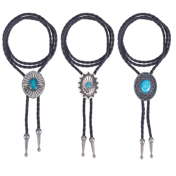 3Pcs 3 Styles Alloy Pave Resin Imitation Gemstone Flower Oval Pendant ...