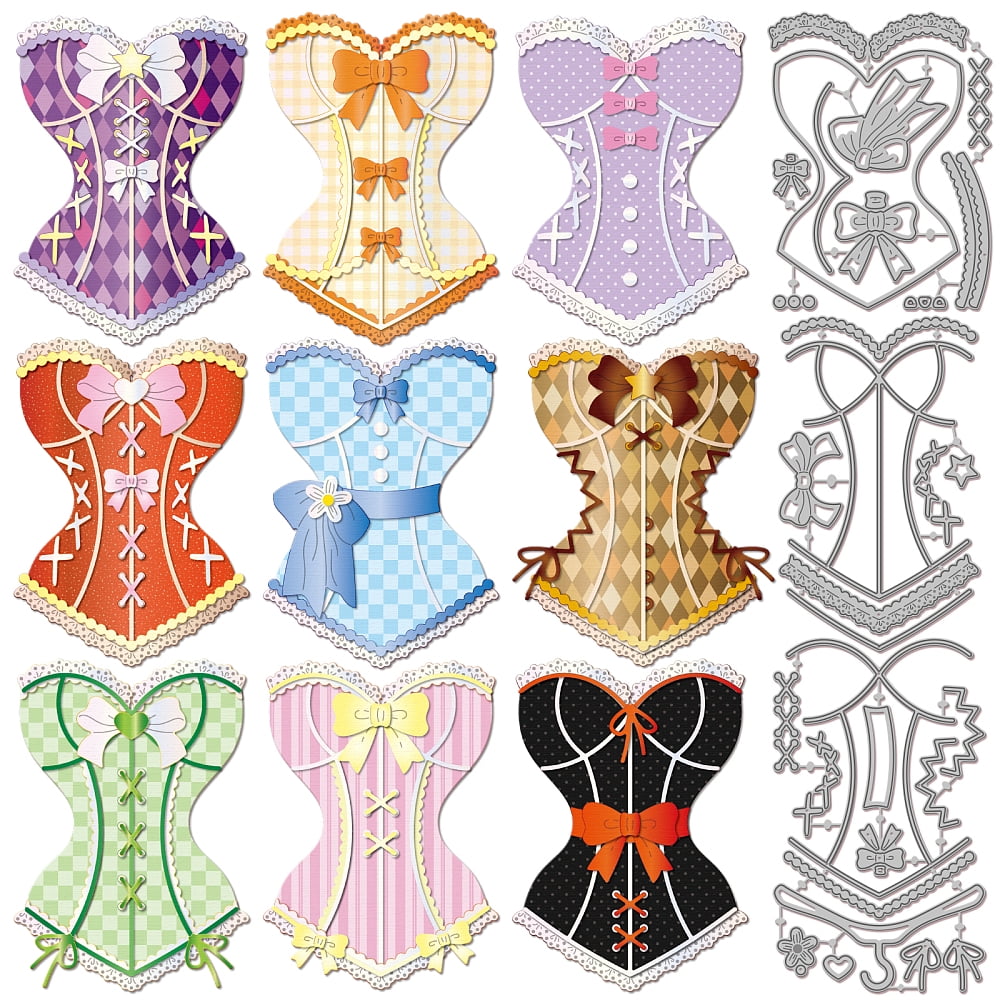 3Pcs 3 Styles Corset Carbon Steel Cutting Dies Stencils for DIY ...