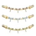 3Pcs 3 Styles Dragonfly Alloy Rhinestone Scarf Clips with Enamel Golden ...