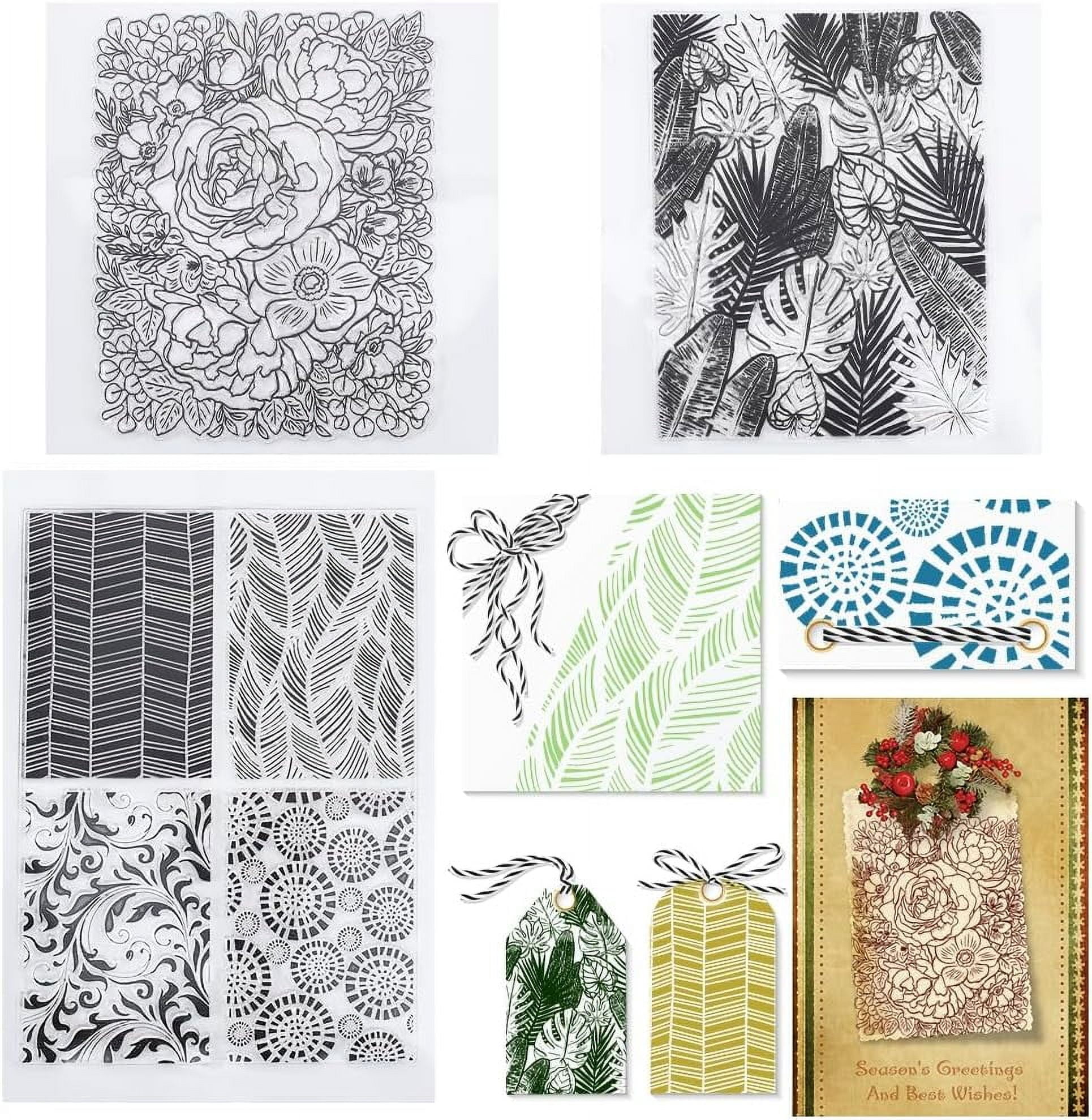 3Pcs 3 Styles Flower Clear Silicone Stamps for DIY Scrapbooking Photo ...