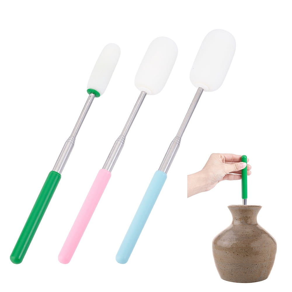 3Pcs 3 Styles Telescoping Sponge Stick Retractable Pottery Sponge Stick ...