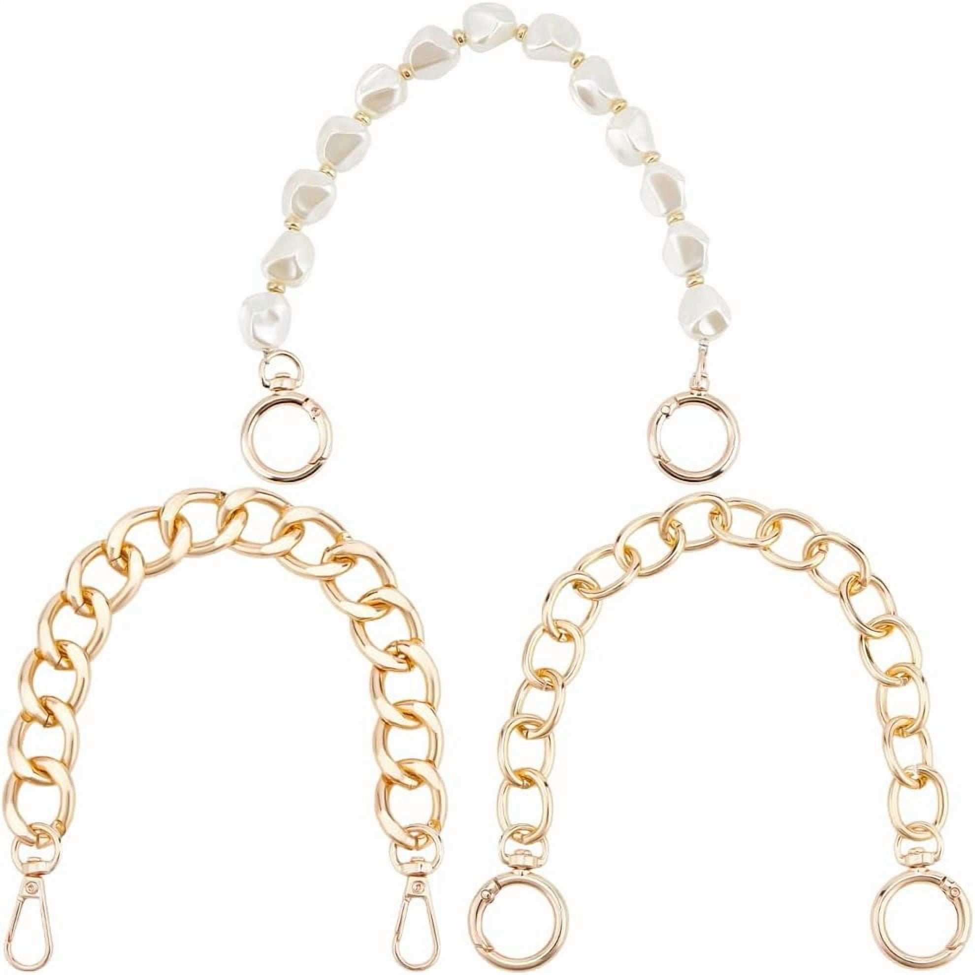 3Pcs 3 Styles Twist Chain Bag Straps Aluminum Purse Handle Extender Bag ...