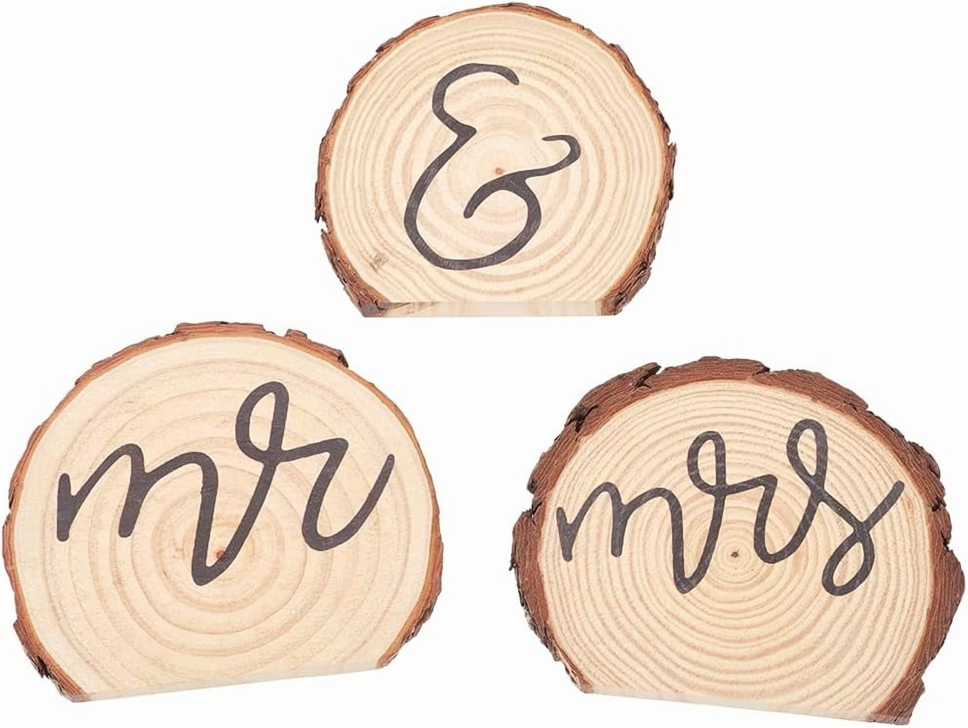 3Pcs 3 Styles Wooden Mr & Mrs Sign for Wedding Table Decorations Arch ...