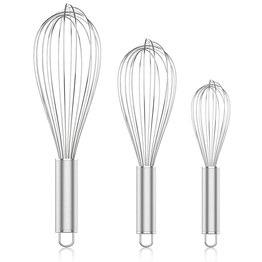 3Pcs 304 Stainless Steel Whisk Set, Professional Balloon Whisks for ...