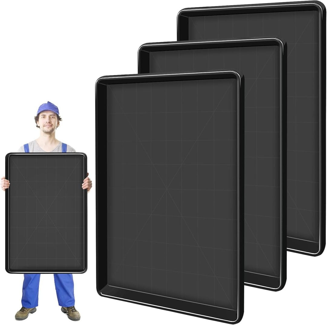 3Pcs 35.4 x 24 x1.5 Inches Extra Large Oil Drip Pan for Under Car ...