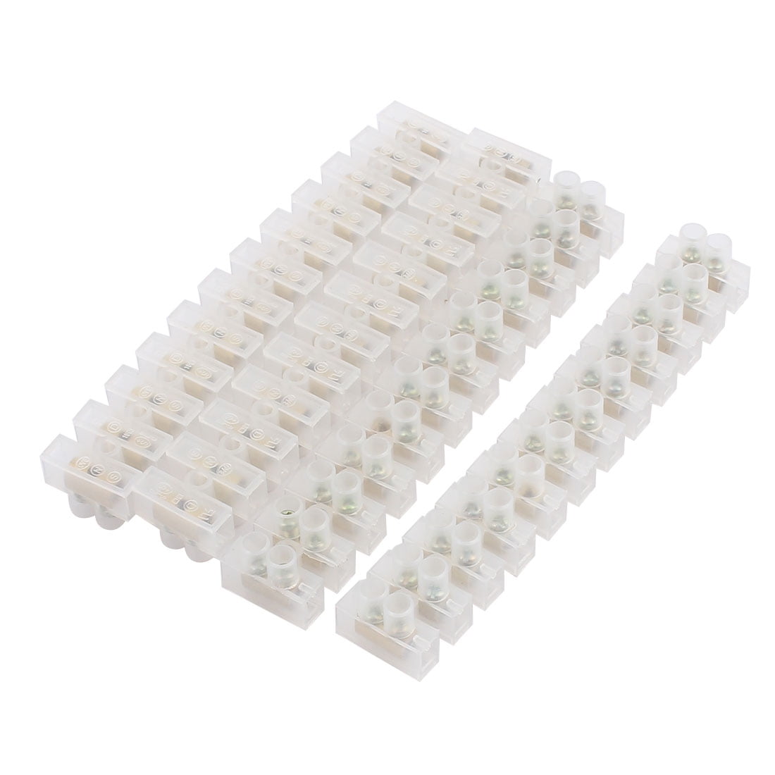 3Pcs 380V 10A 10mm2 Cable 2 Row 12 Ports Barrier Terminal Block ...