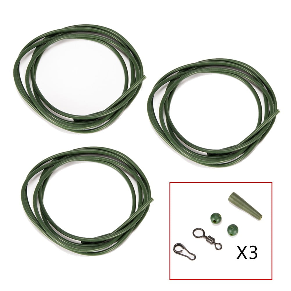 3Pcs 3Colors Pre Rig Tube Helicopter Chod Hair Rigs Carp Fish Tackle ...
