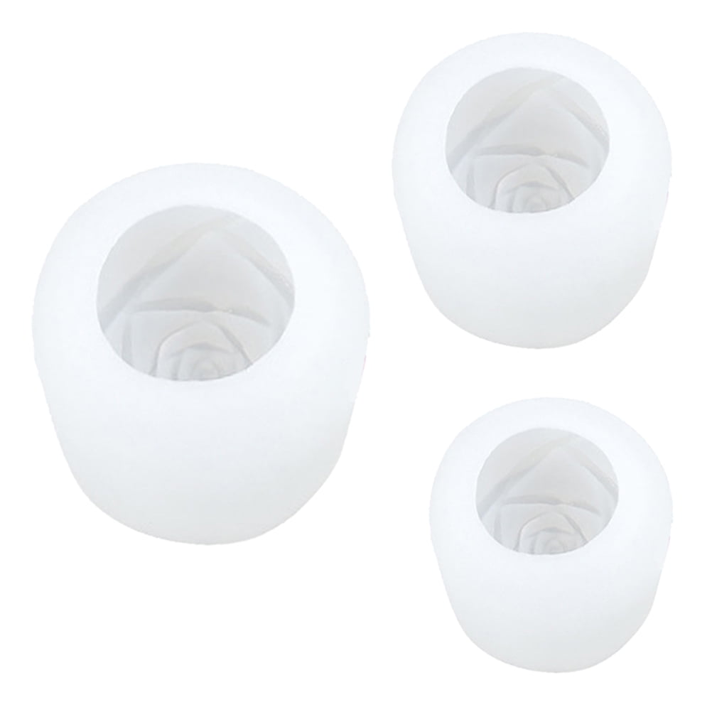 3Pcs 3D Bloom Rose Silicone Molds Rose Shape Mousse Cake Molds Baking ...