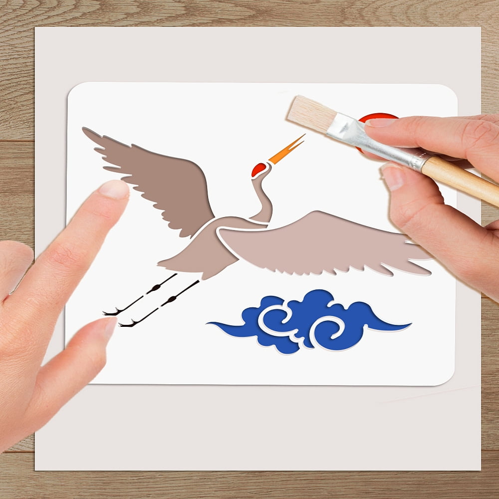 3Pcs 3Styles Bird Theme Plastic Drawing Painting Stencils Templates ...