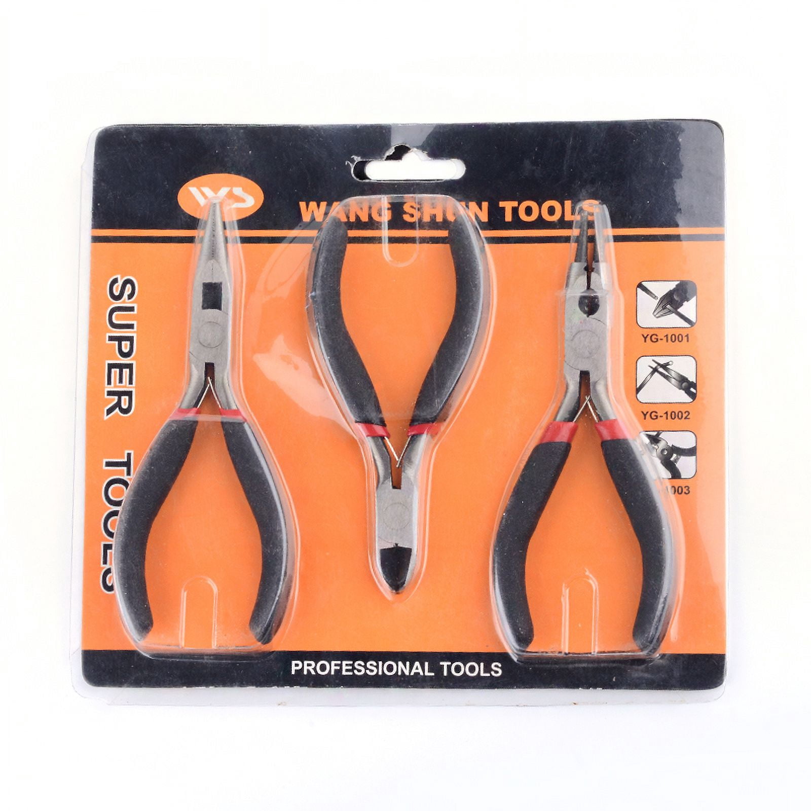 3Pcs 45# Carbon Steel DIY Jewelry Plier Sets with Wire Cutter Plier ...