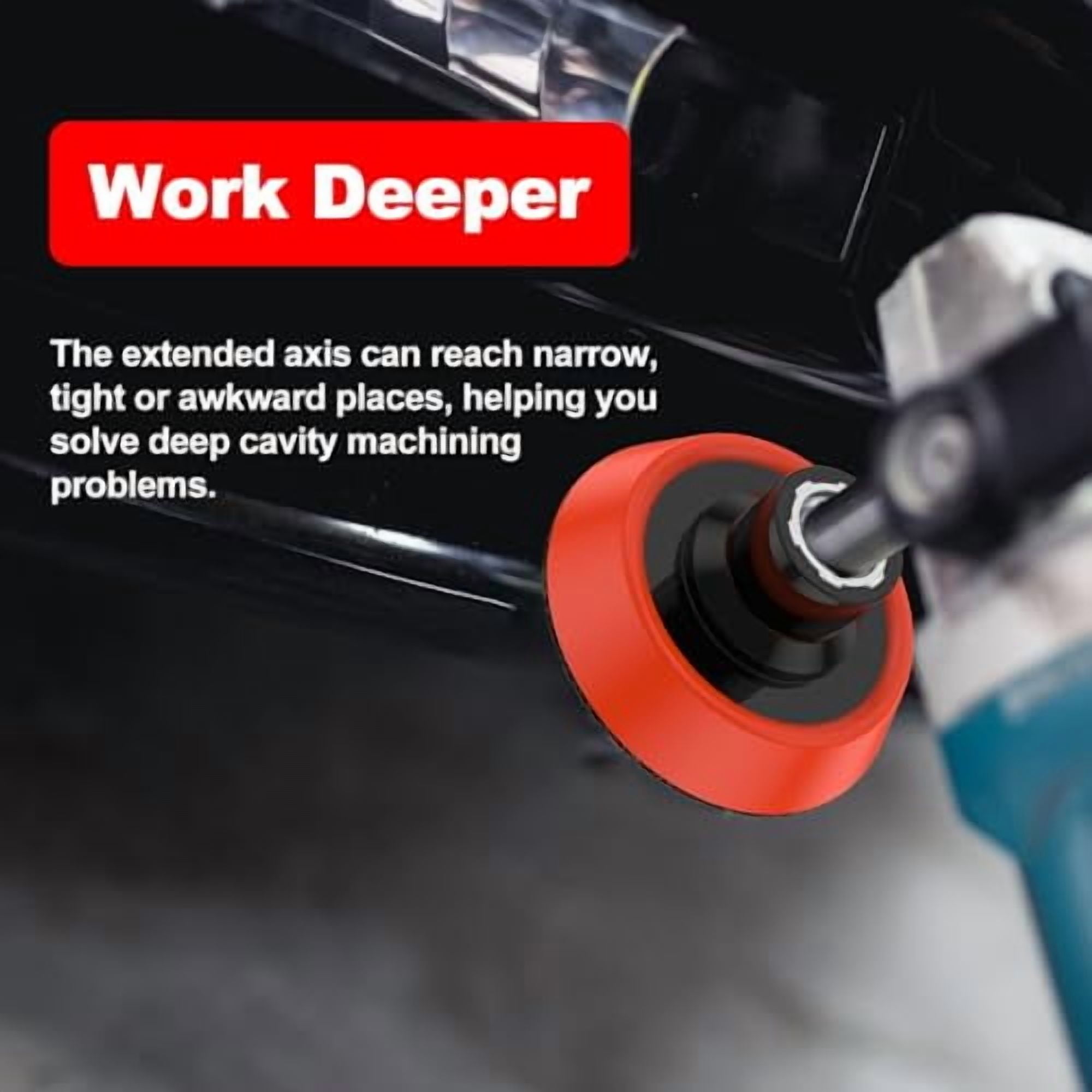 3Pcs 5/8""-11 Thread Extension Rod Shaft Polishing Tool, M14 Angle ...