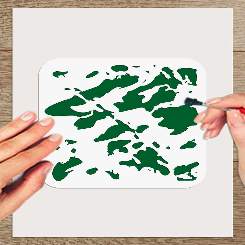 3Pcs 5.9x5.9 inch Mixed Shapes Plastic Drawing Painting Stencils ...