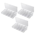 3Pcs 5 Compartments Fishing Tackle Box Organizers Case Light Weight ...