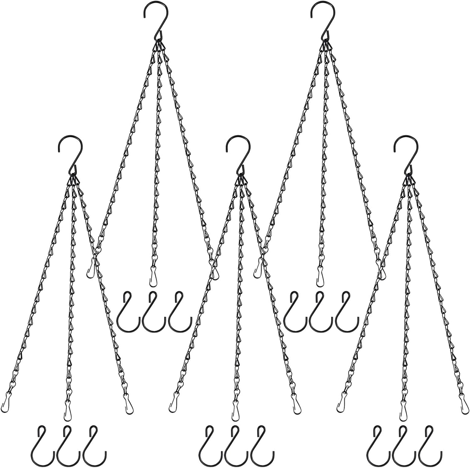 3Pcs/5Pcs/10Pcs Plant Hanging Chains, Metal Hanging Basket Chain with S ...