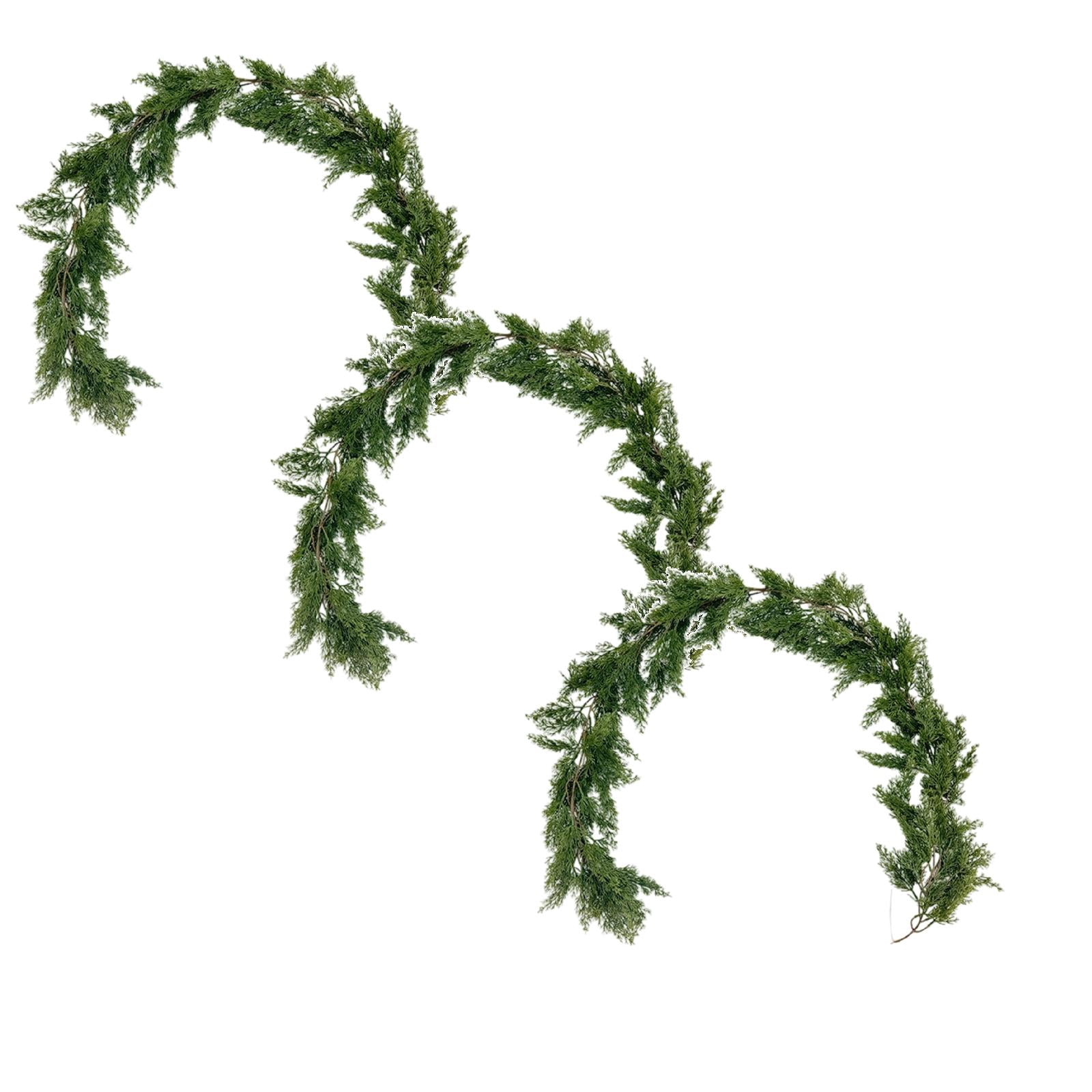 3Pcs 6.5FT Christmas Garland, Artificial Cedar Pine Greenery for ...
