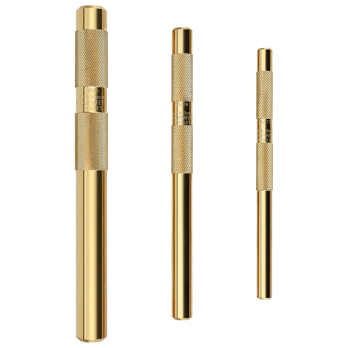 3Pcs 61360 Knurled Brass Drift Punch Set,Hand Tool Punches Tools 25077 ...