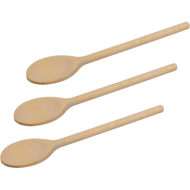 3Pcs/6Pcs/9Pcs 10 Inch Long Wooden Spoons for Cooking - Oval Wood ...