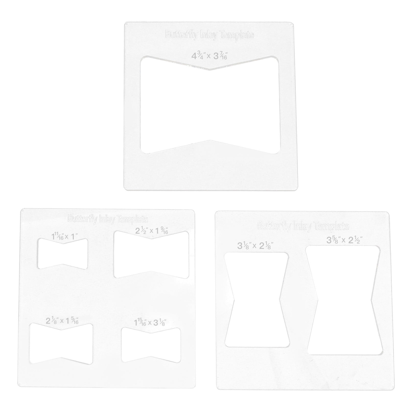 3Pcs 6x6 Inches Butterfly Key Inlay Template Router and Decorative ...