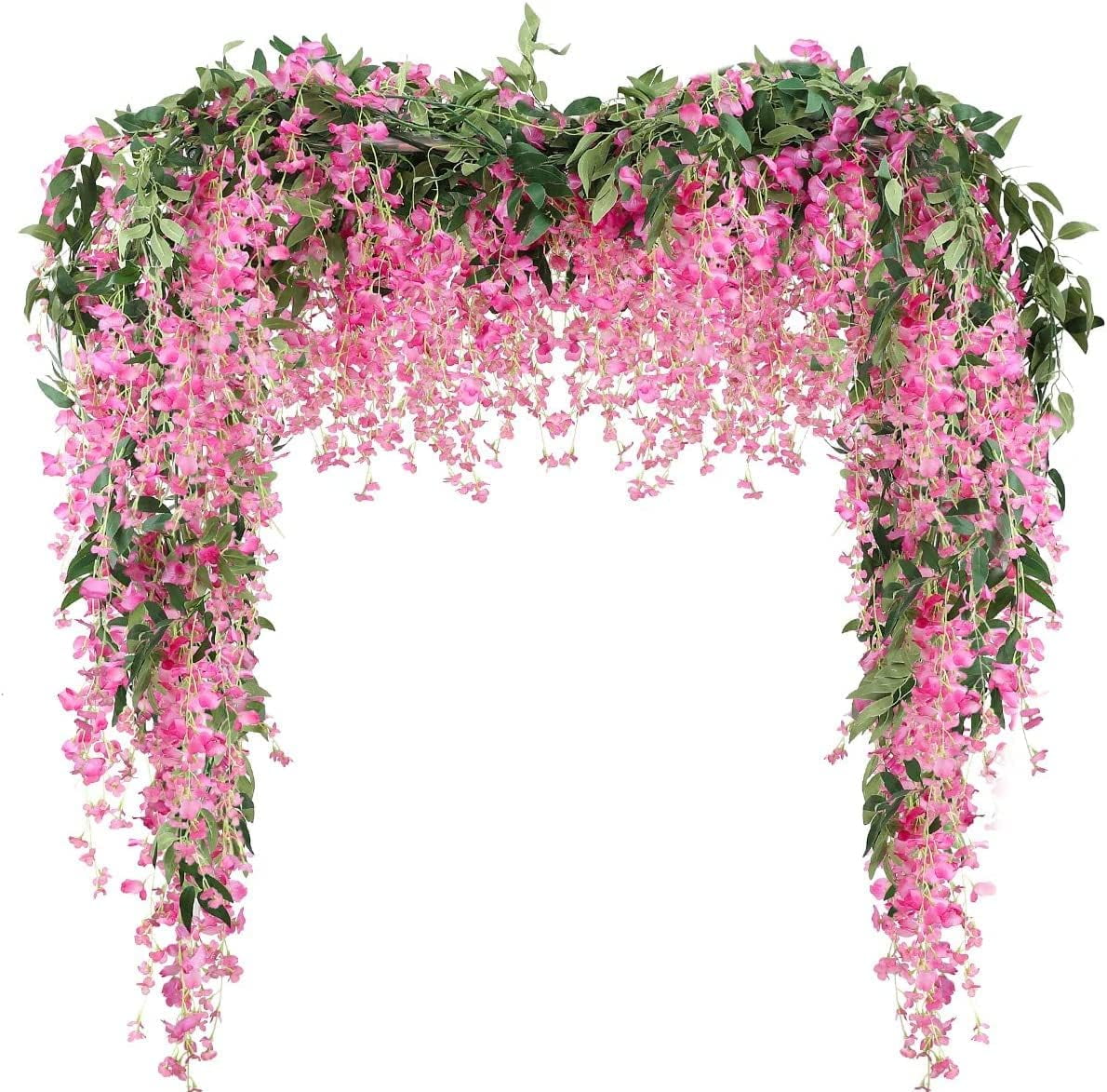 3Pcs 7.2Ft/Piece Artificial Flowers Wisteria Garland Artificial ...