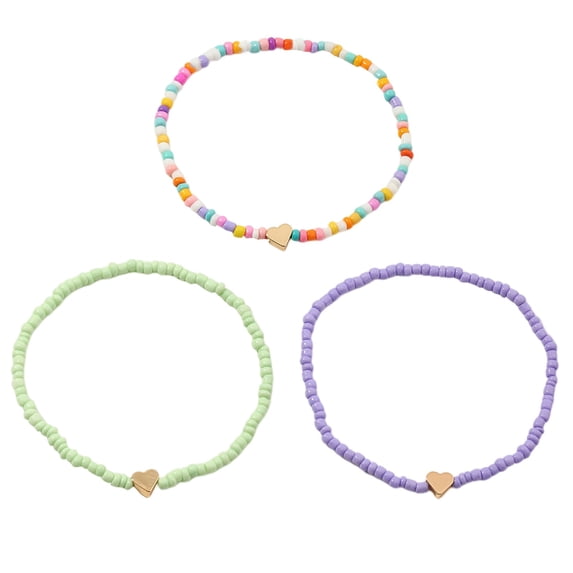 3Pcs 7.8 Inch Foot Chains Jewelry Summer Beach Handmade Rice Beads ...