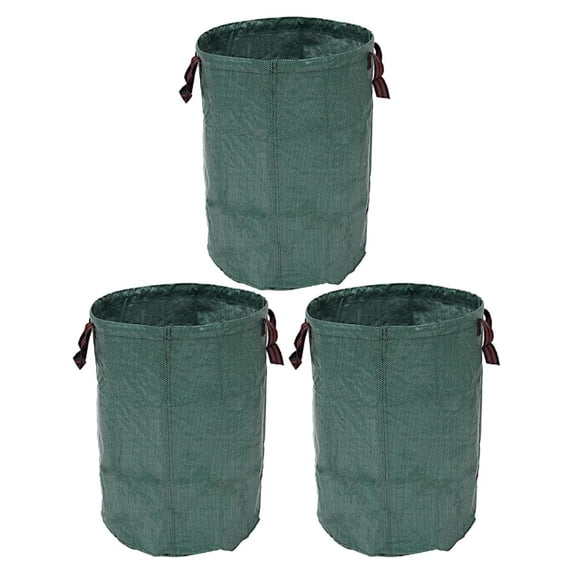 3Pcs 72 Gallon Reusable Garden Waste Bags Foldable Outdoor Yard Leaf ...