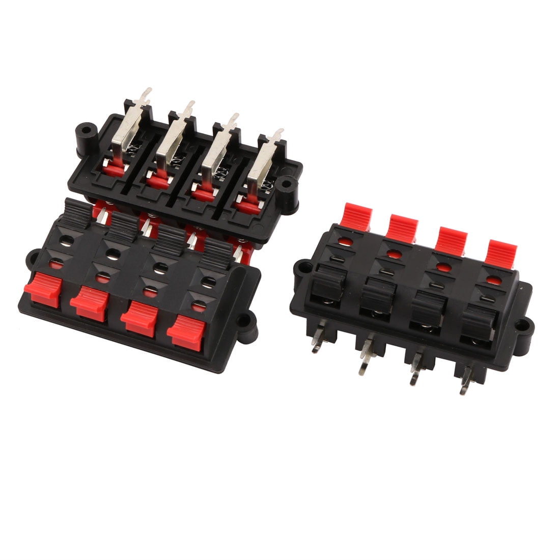 3Pcs 8 Terminal 8 Position Spring Loaded Push Speaker Socket Connector ...