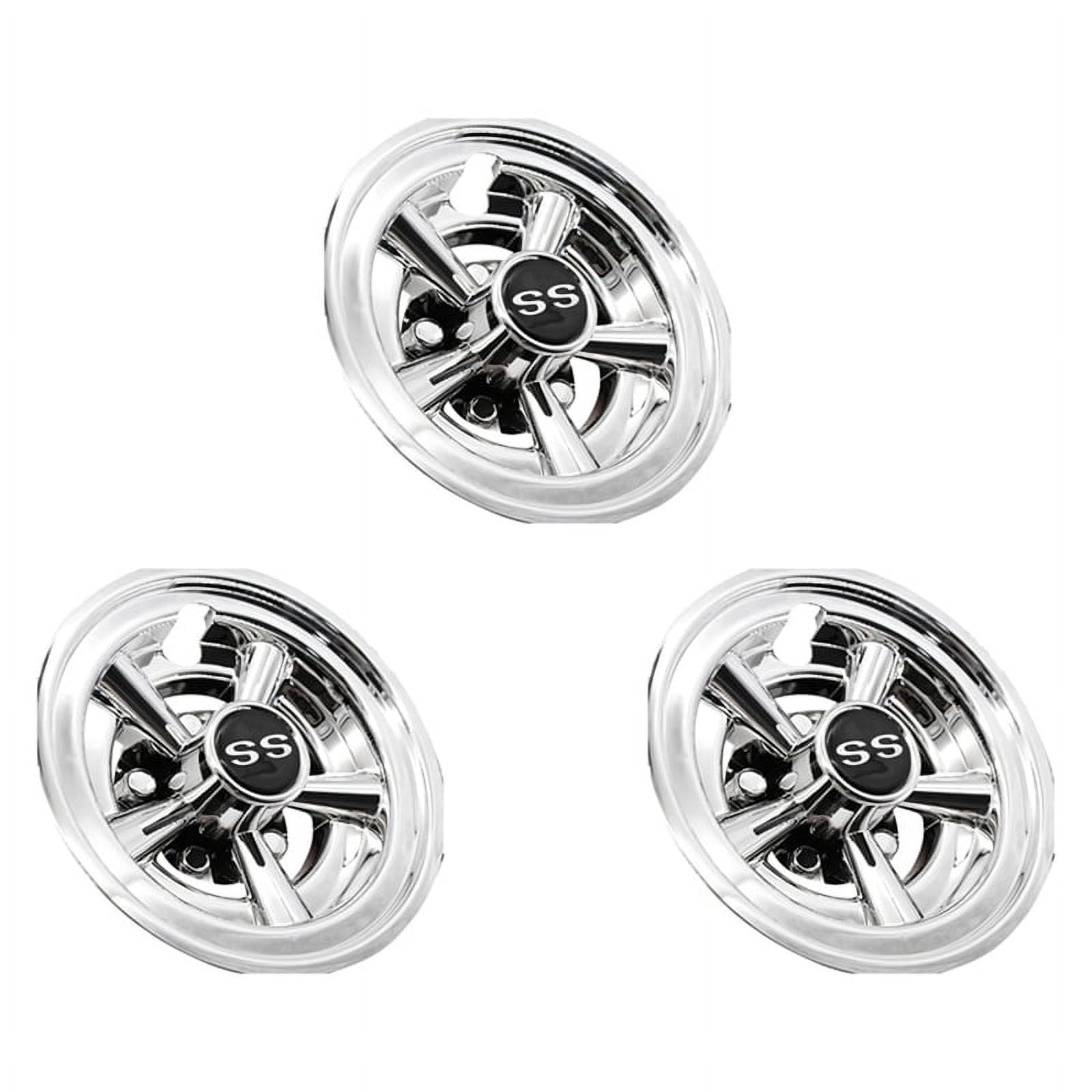 3Pcs 8Inch Golf Cart Wheel Covers, 5 Spoke Design Hub Cap for Carts ...