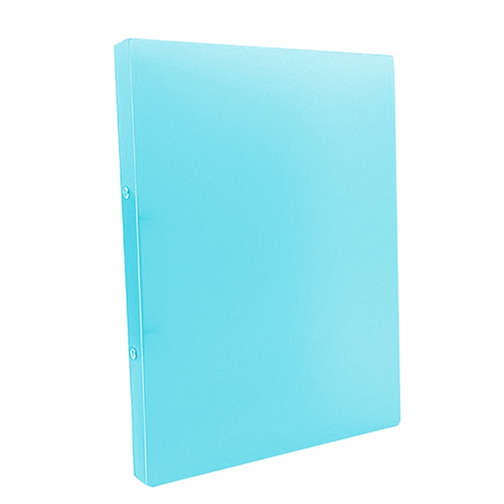 Blue Plastic File Folder with Stainless Steel Spring Clip for Document Holding A4 Size 3 Pieces ...
