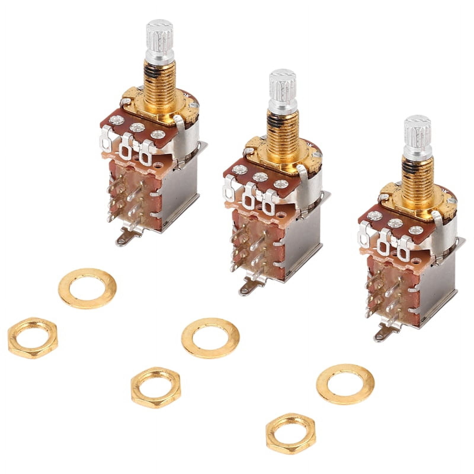 3Pcs A500K Potentiometer Push Pull Switch Guitar Control Pot Electric ...