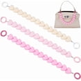 3Pcs Acrylic Heart Beads Hand Chains 3 Colors Extender Chain Gold Pink ...