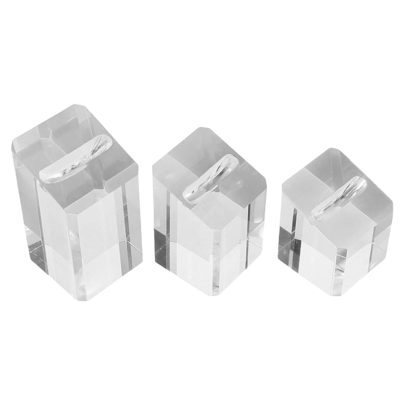 3Pcs Acrylic Rings Display Stands Travel Friendly Jewelry Display Rack ...