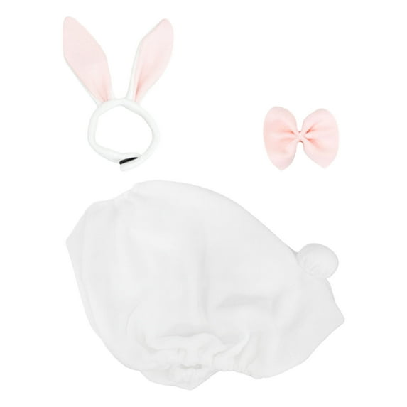 3Pcs Adjustable Bunnies Themed Geese Dress With Bowtie and Headband For ...