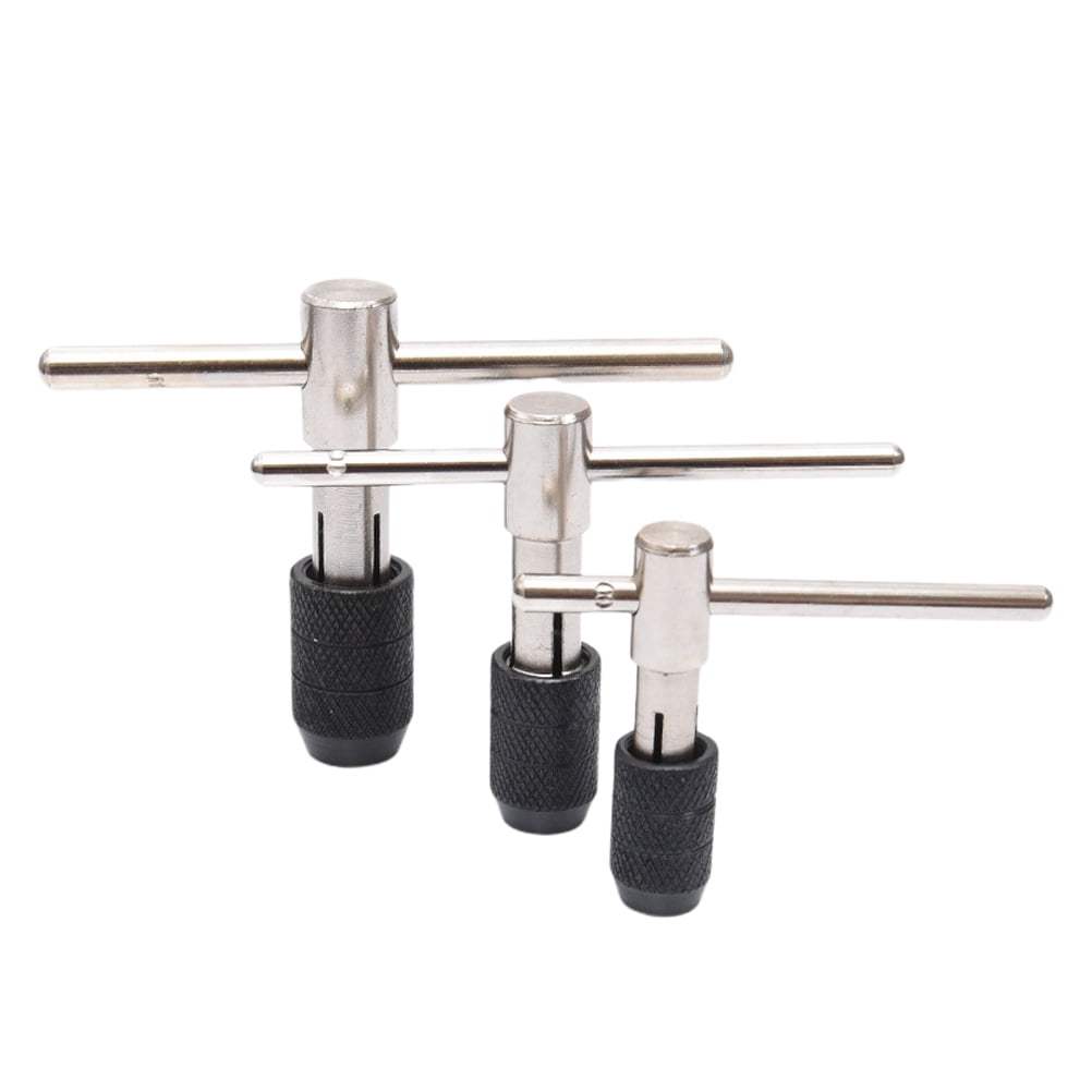 3Pcs Adjustable T-Handle Tap Ratchet Tap Twisted Wire Tapping ( -M6 M5 ...