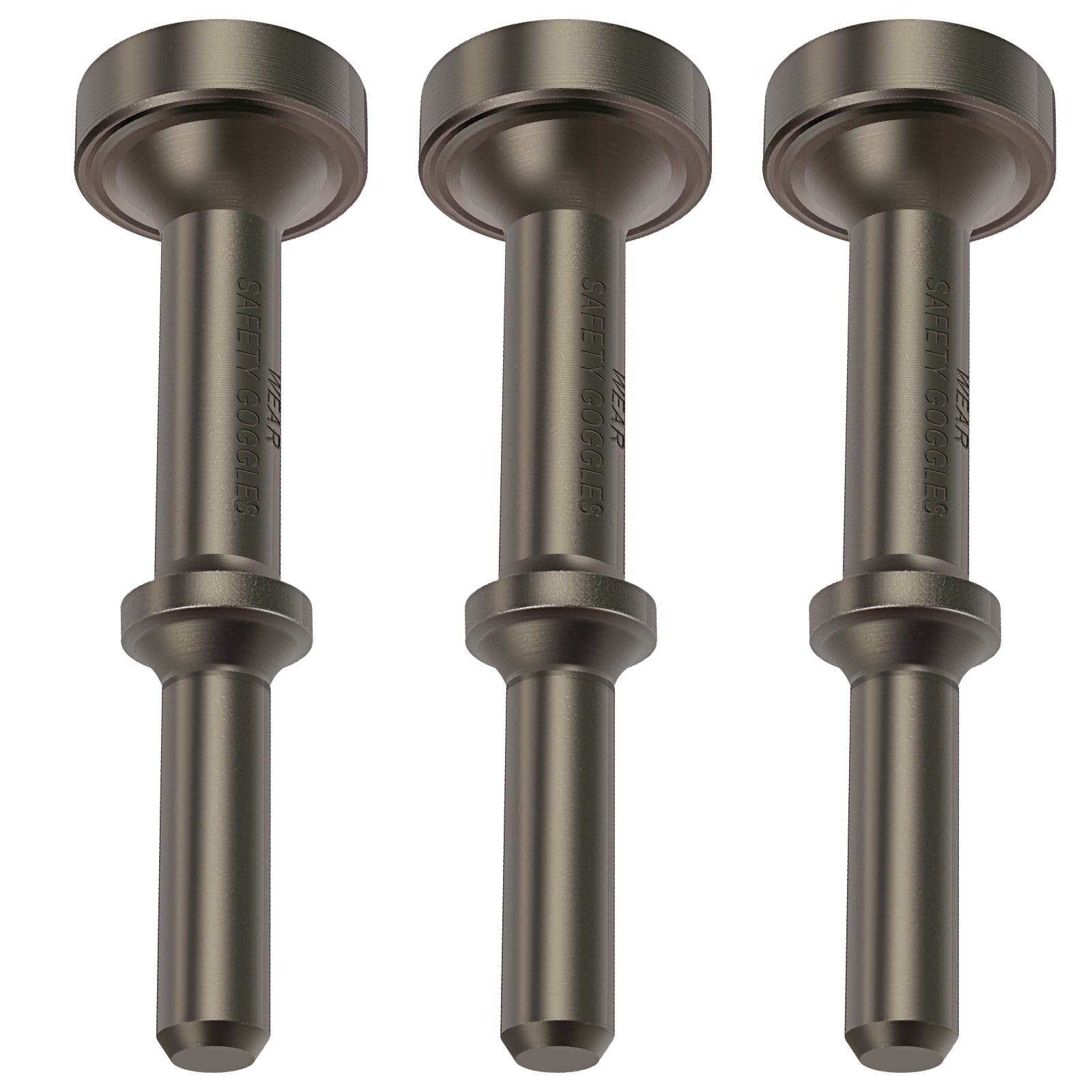 3Pcs Air Hammer Bit 100 mm Alloy Steel Pneumatic Hammer Easy Install Round Shank Pneumatic ...