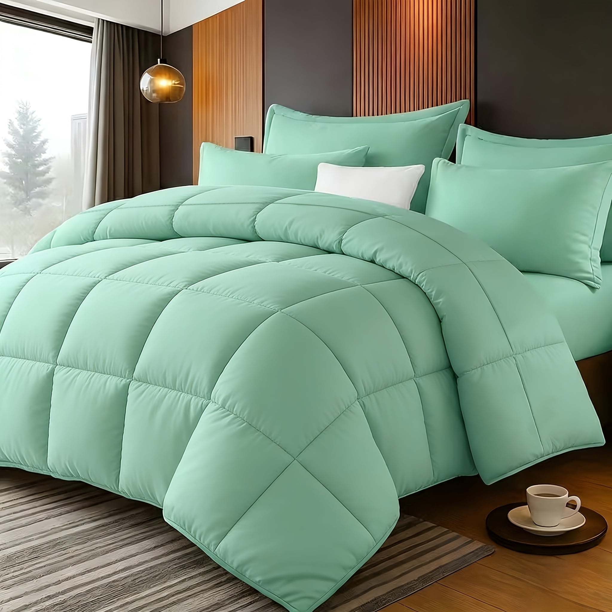 3Pcs All-season luxury oversized bedding 2/3-piece set. Unique square ...