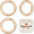 3Pcs Alloy Spring Gate Rings Ring Light Gold 35x5mm Inner Diameter ...
