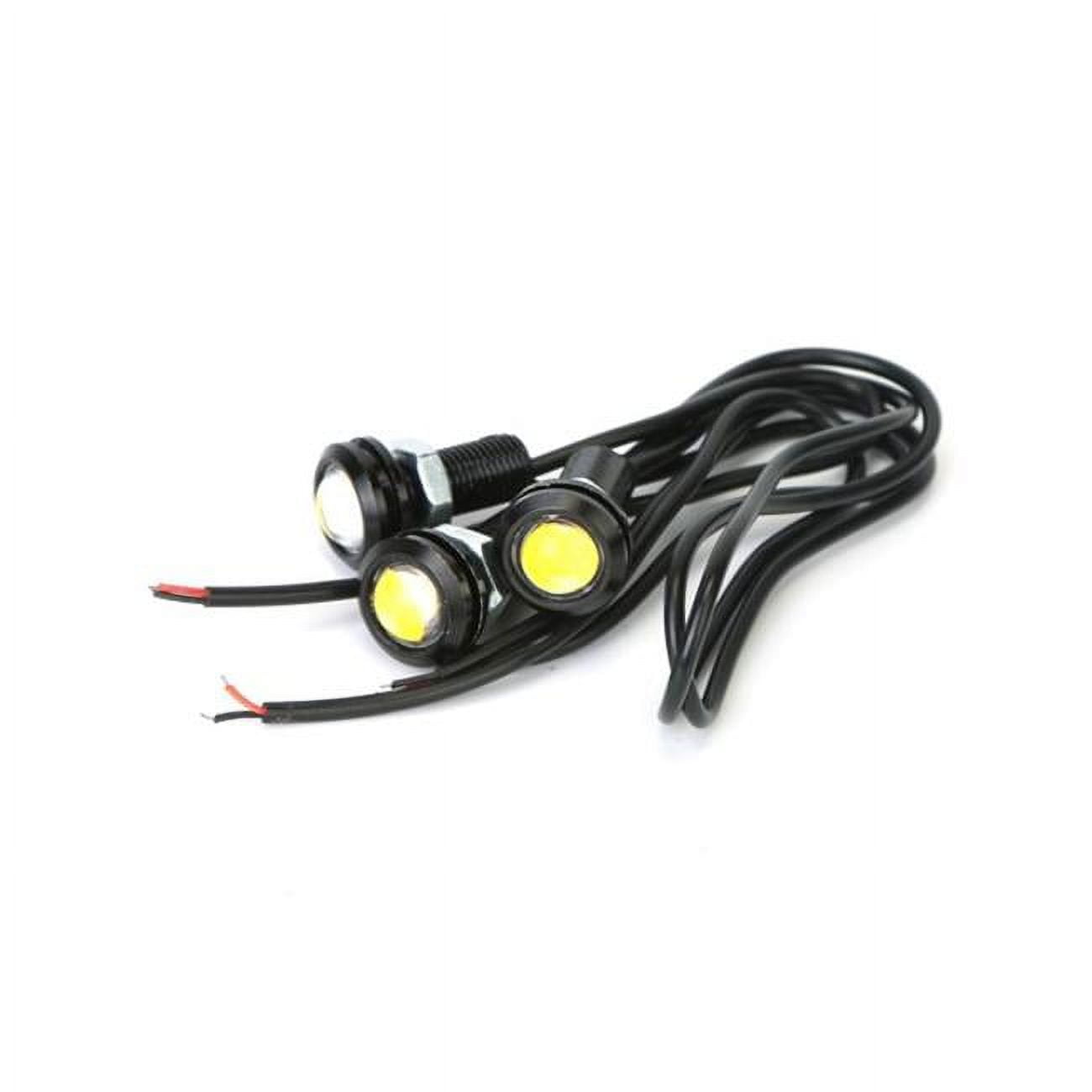 3Pcs Amber Eagle Eye LED Light Bulbs 12V 18MM Waterproof DRL Lights Fog ...