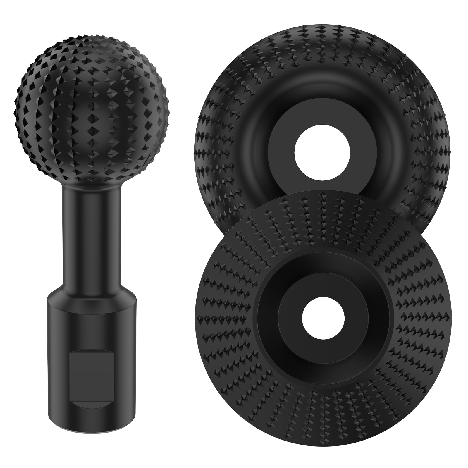 3Pcs Angle Grinder Wood Carving Disc Set High Carbon Steel Sphere ...