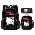 Hello Kitty Backpack, 3Pcs Anime Cartoon Backpack Cute Bookbag Set with ...