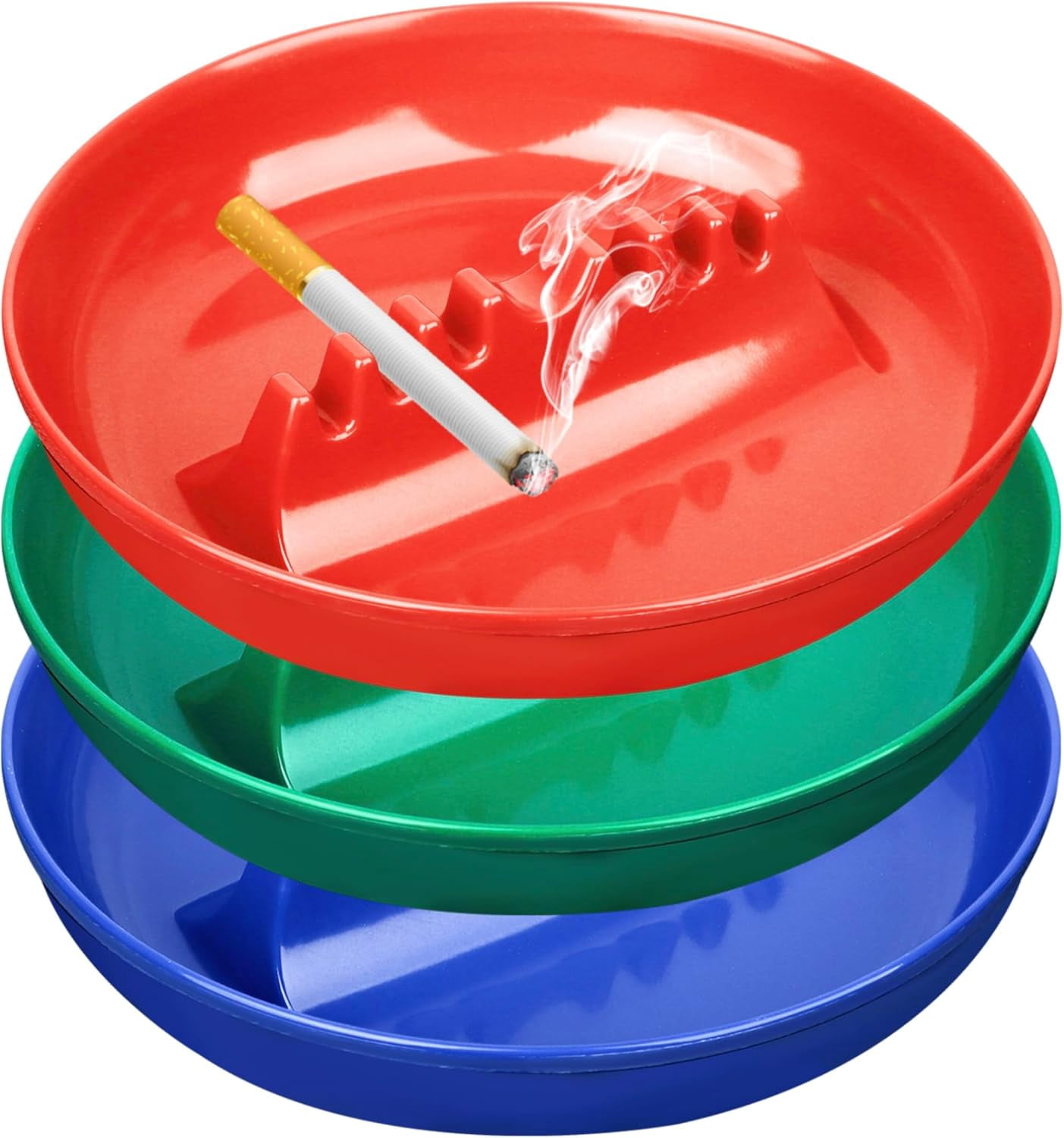 3Pcs Assorted Colors Ashtray Sets, Ash Tray for Cigarettes and Cigar ...
