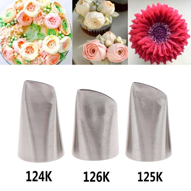 3Pcs Austin Rose Petals Icing Piping Nozzles Cake Decorating Tool Cream ...