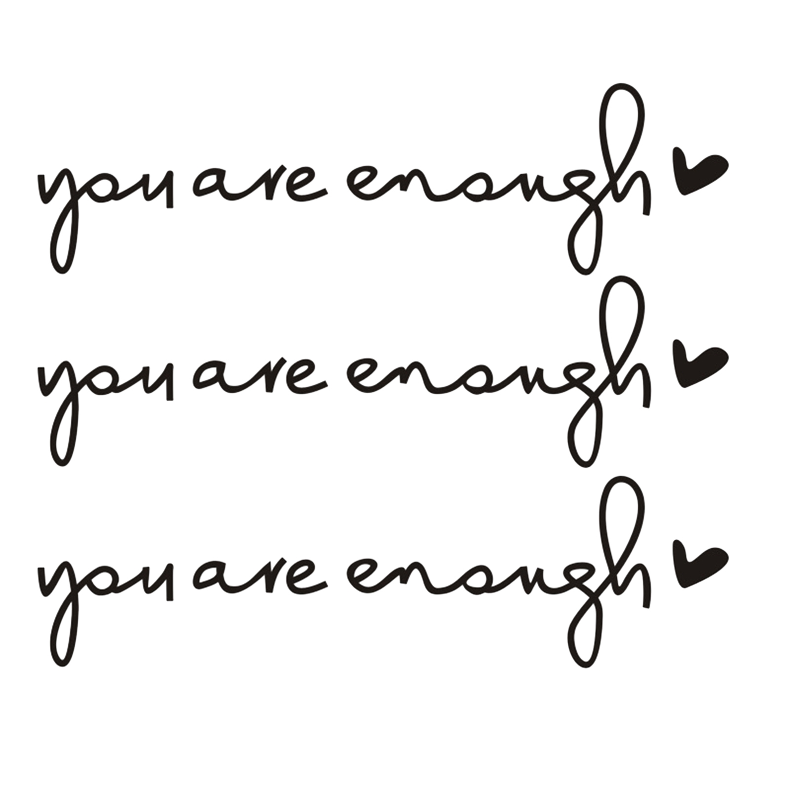 3Pcs Auto Rearview Mirror Decals You Are Enough Affirmation Stickers ...